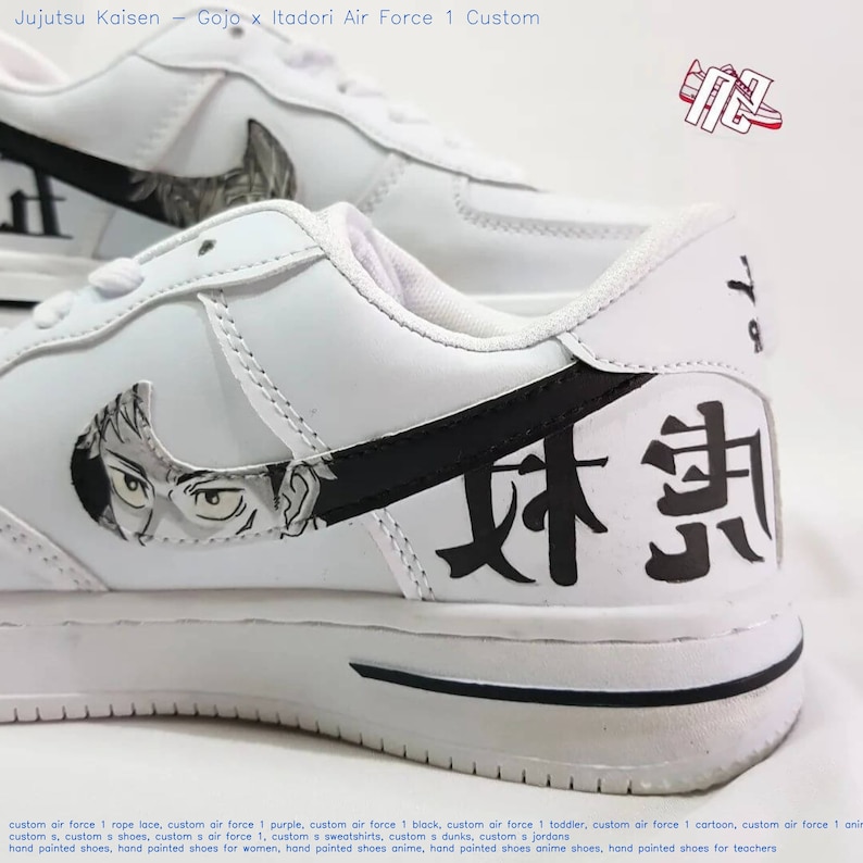 Jujutsu Kaisen Gojo X Itadori Air Force 1 Custom Custom Air Force 1 ...