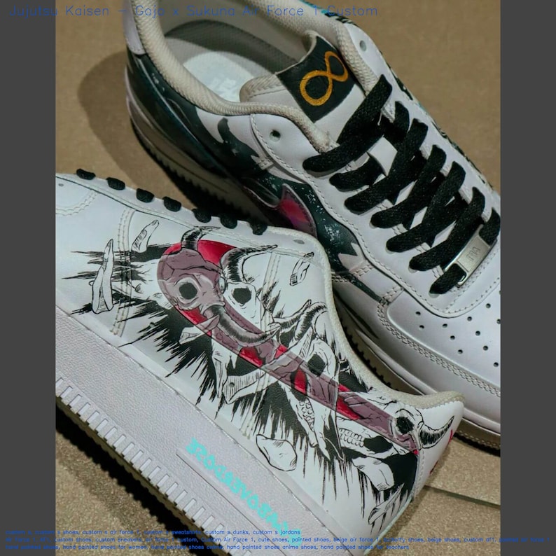 Jujutsu Kaisen Gojo X Sukuna Air Force 1 Custom Custom Air Force 1 ...