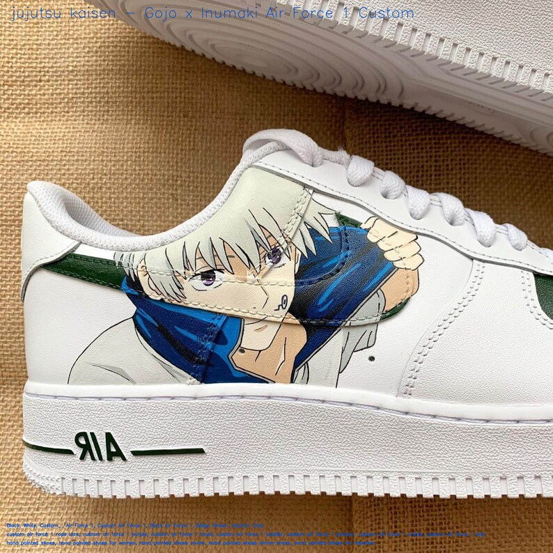 Jujutsu Kaisen Gojo X Inumaki Air Force 1 Custom Custom Air Force 1 ...