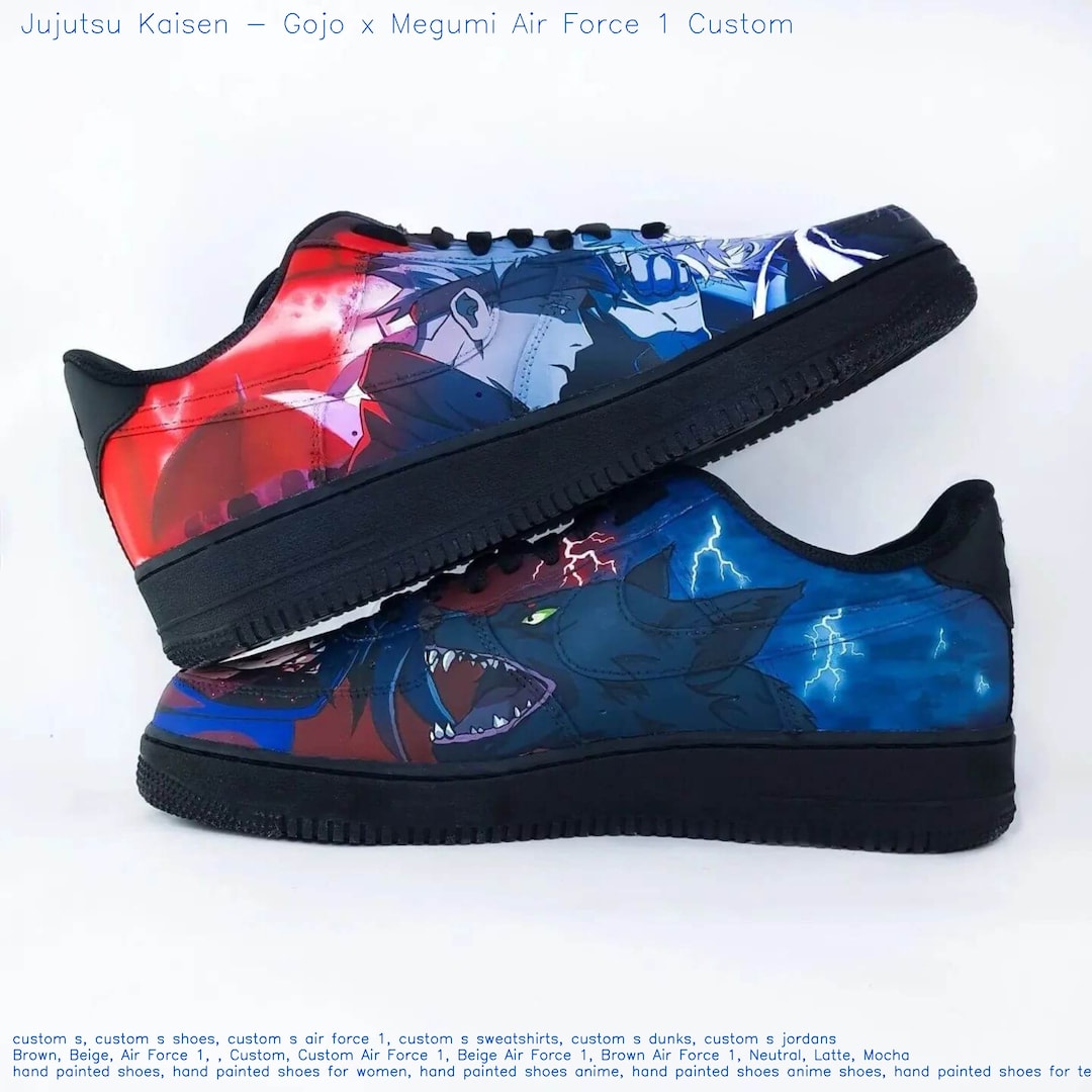 Jujutsu Kaisen Gojo X Megumi Air Force 1 Custom Custom Air Force 1 ...