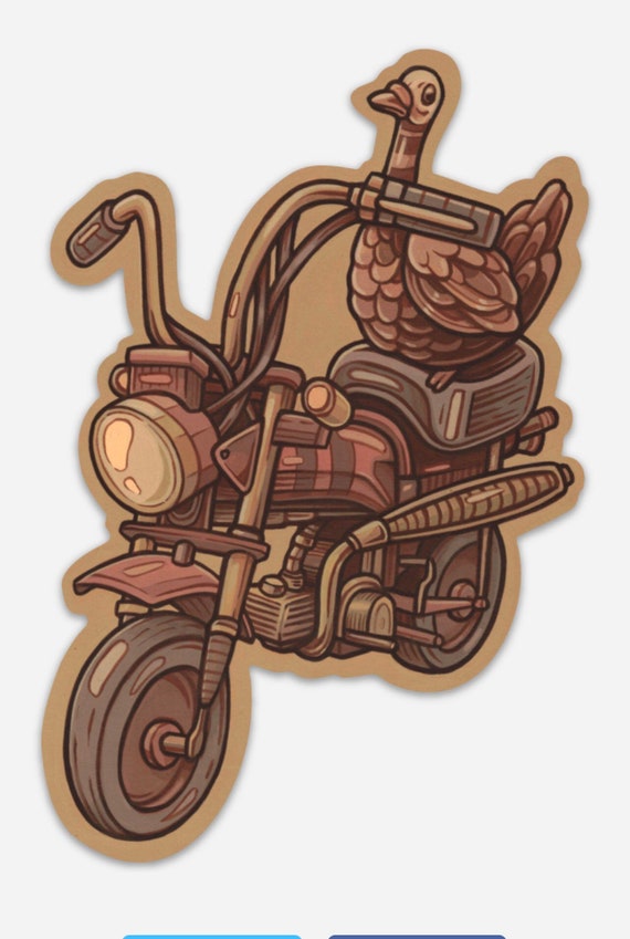 Minibike Vinyl Sticker | Etsy