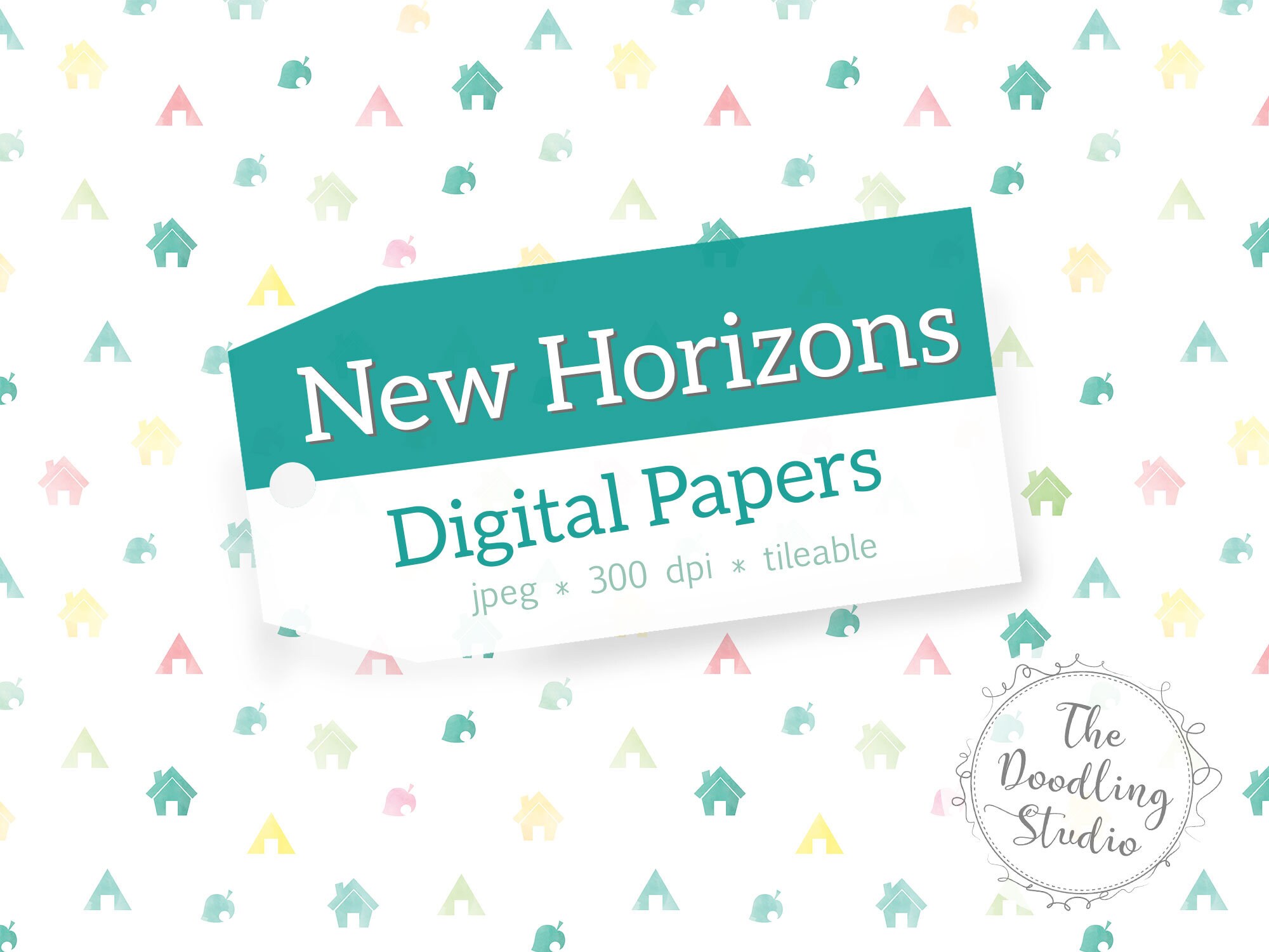 Animal Crossing New Horizons Digital Papers 12 Tileable Patterns ...