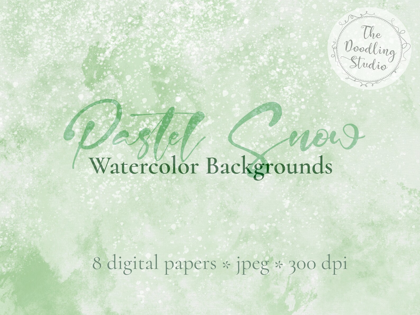 Pastel Snow Watercolor Backgrounds 8 Digital Papers digital - Etsy