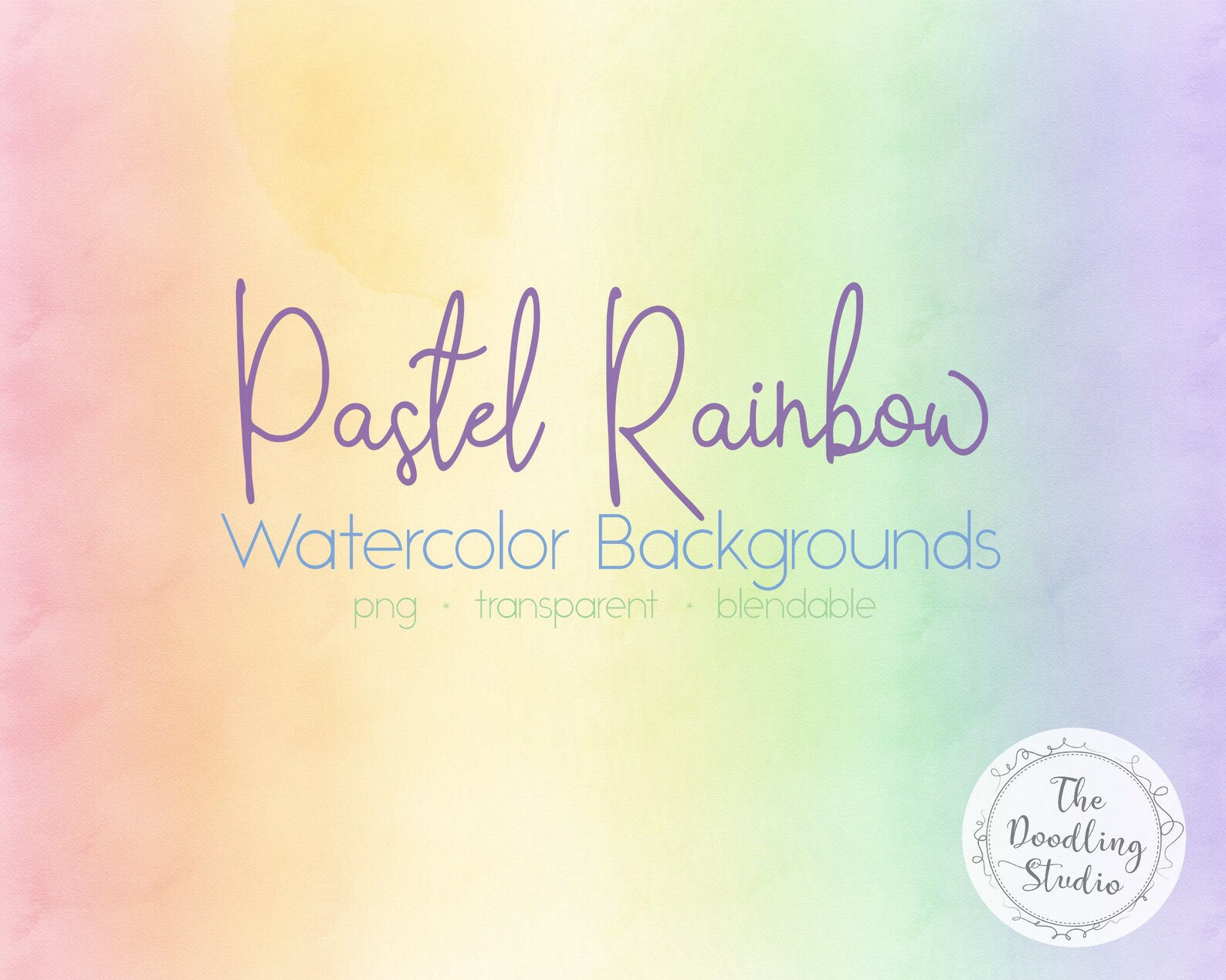 Pastel Rainbow Watercolor Backgrounds 12 BACKGROUNDS png - Etsy