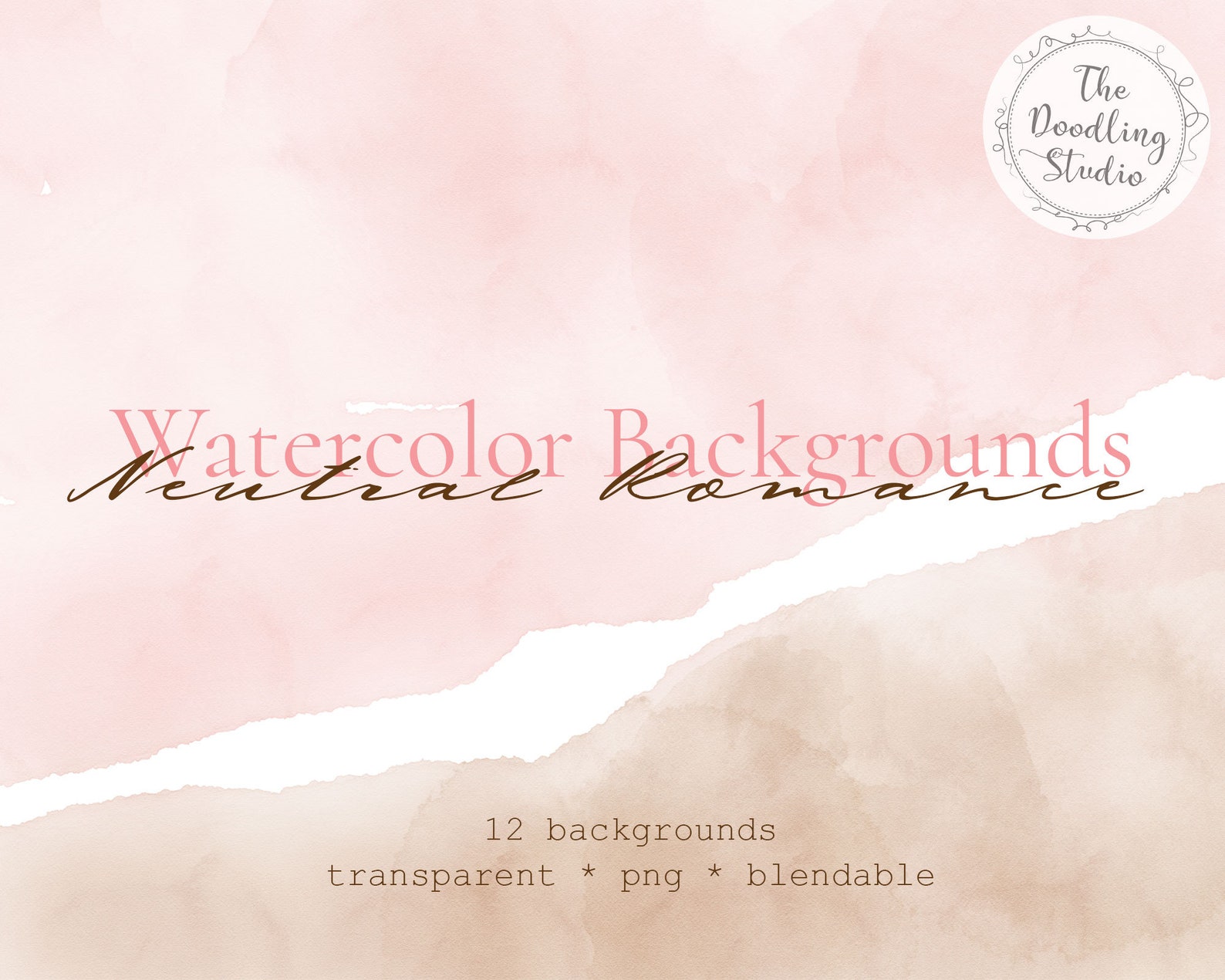 Neutral Romance Watercolor Backgrounds 12 BACKGROUNDS png - Etsy