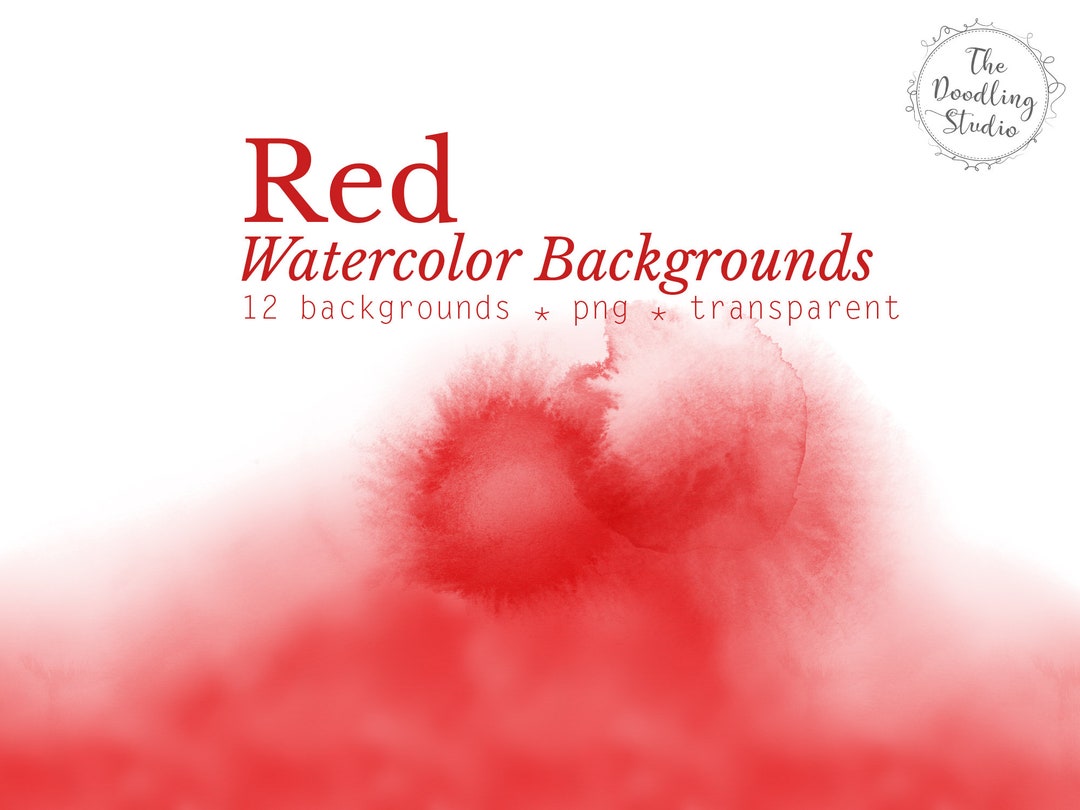 Red Watercolor Backgrounds 12 BACKGROUNDS png, Transparent, Bendable ...