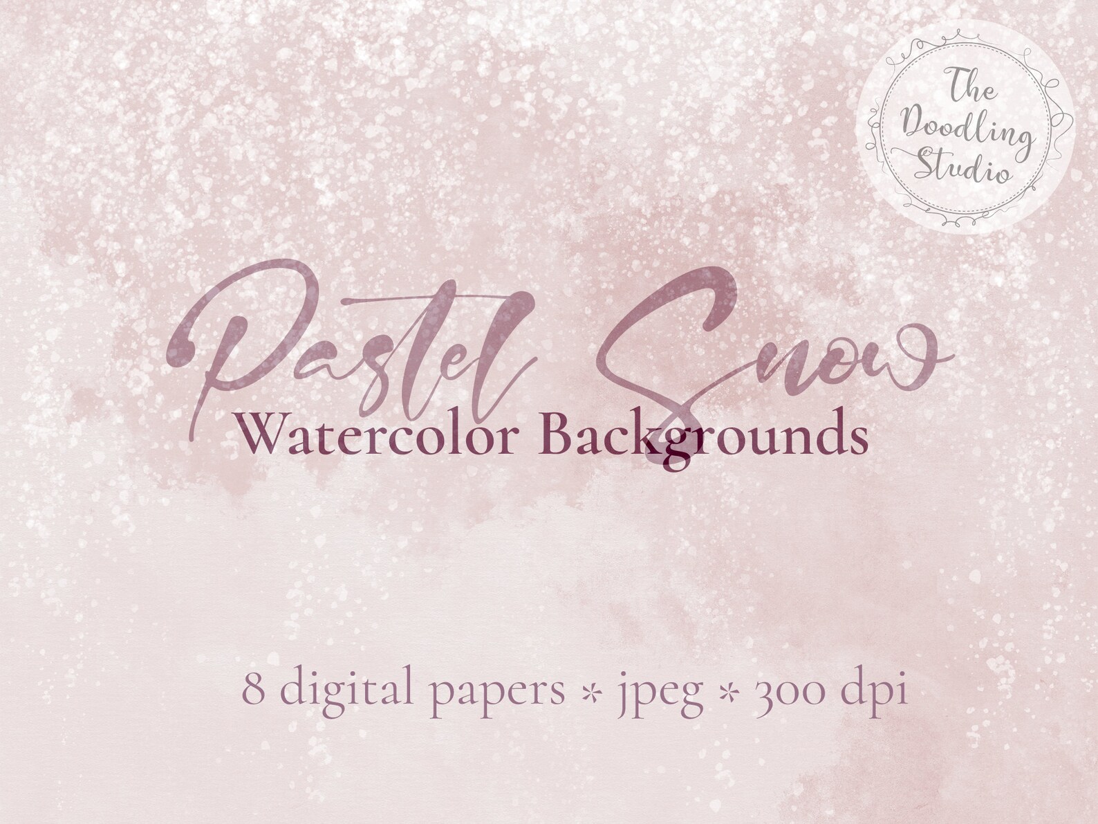 Pastel Snow Watercolor Backgrounds 8 Digital Papers digital - Etsy