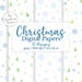 Christmas Watercolor Textures Digital Papers Snowflakes, Stars and ...