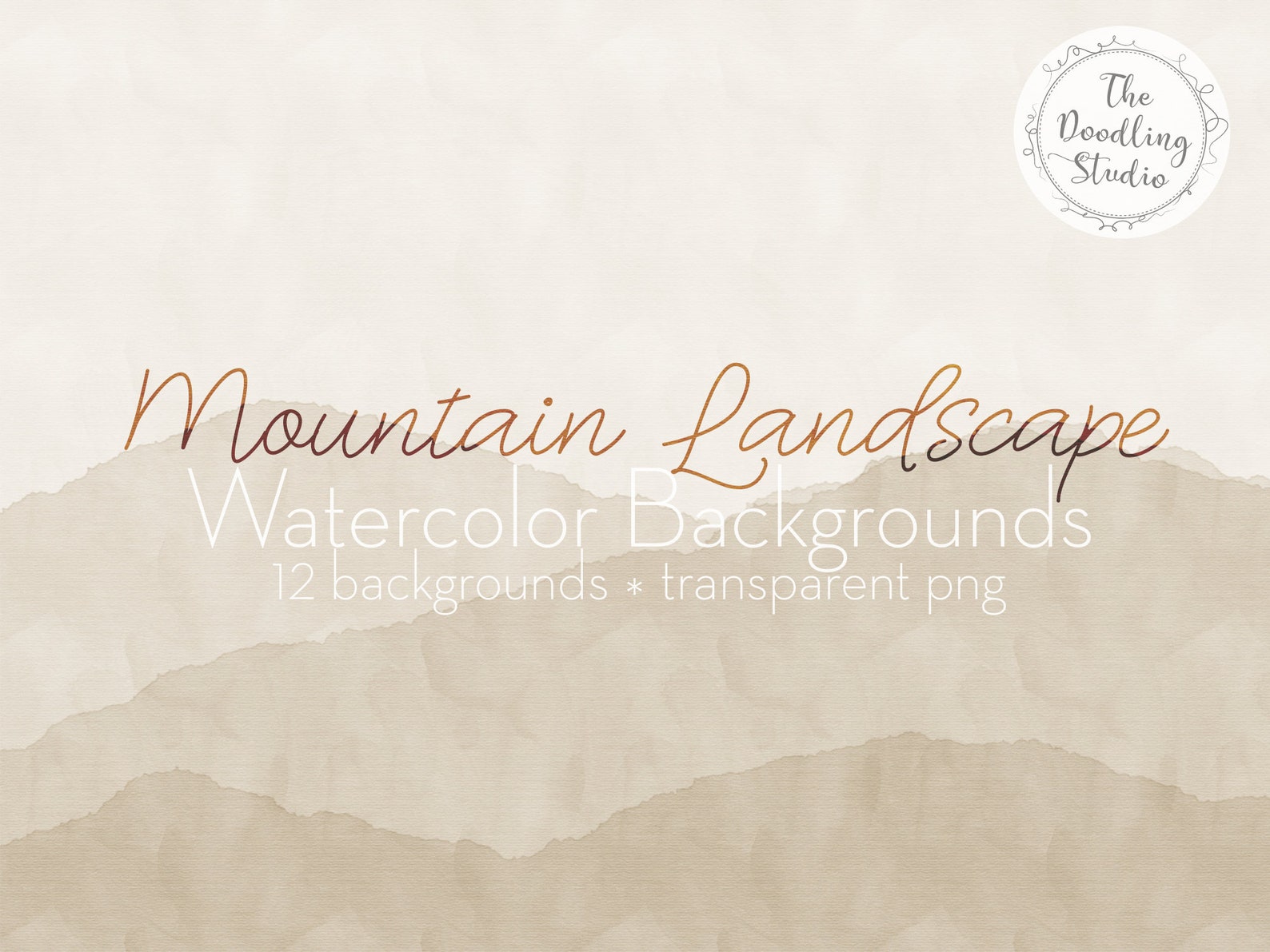 Mountain Landscape Watercolor Backgrounds 12 BACKGROUNDS - Etsy