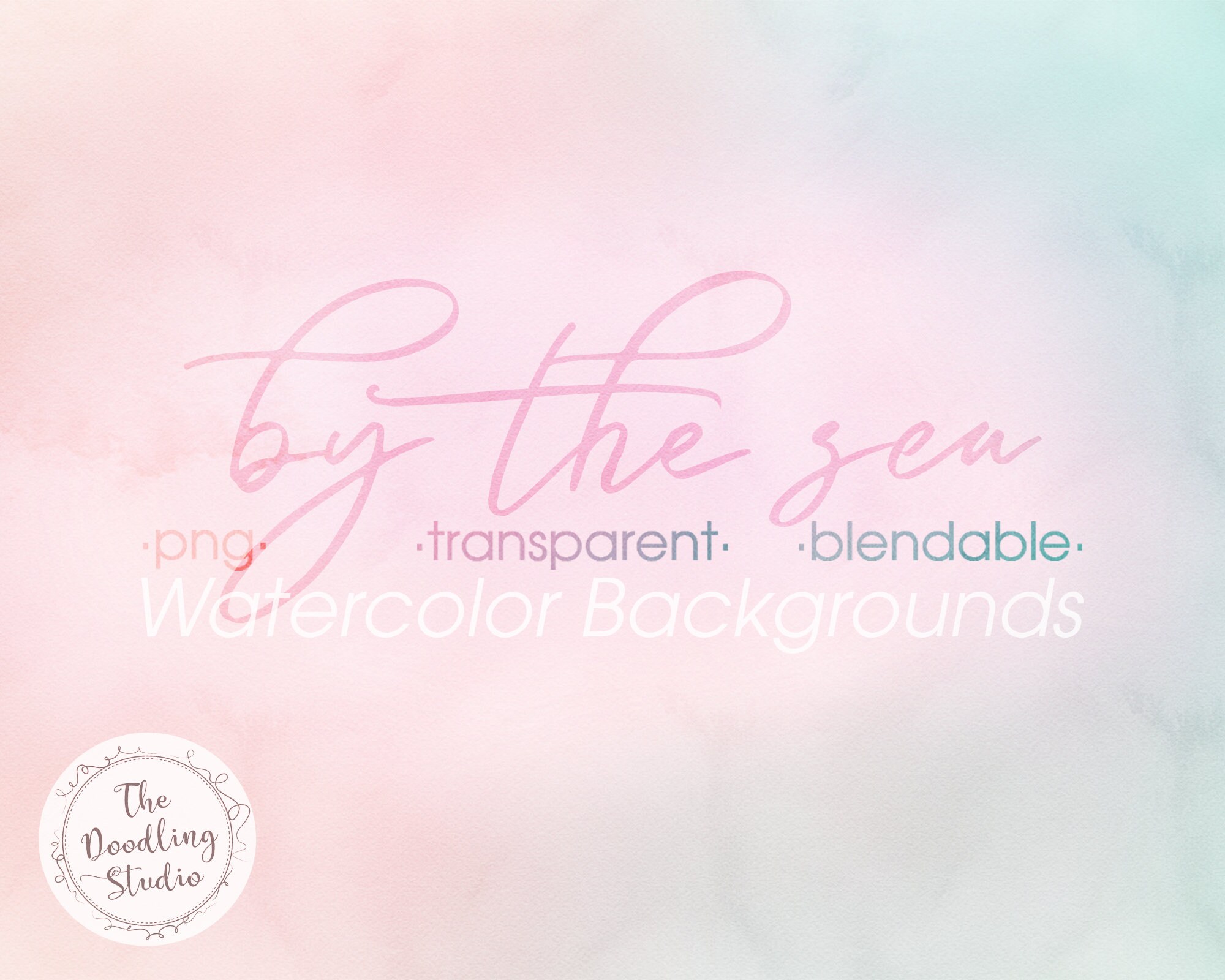 Watercolour Background Textures by the Sea. Pink Lavender, Arcadia ...