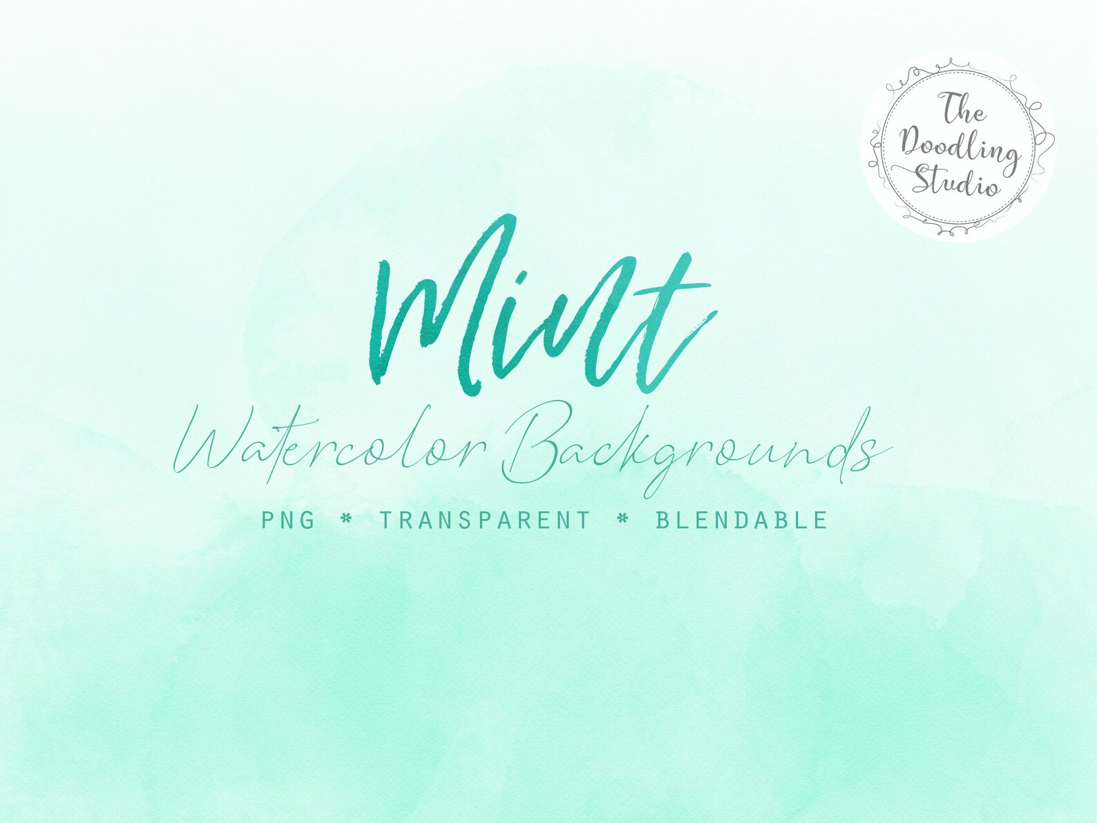 Mint Watercolor Backgrounds 12 BACKGROUNDS png | Etsy