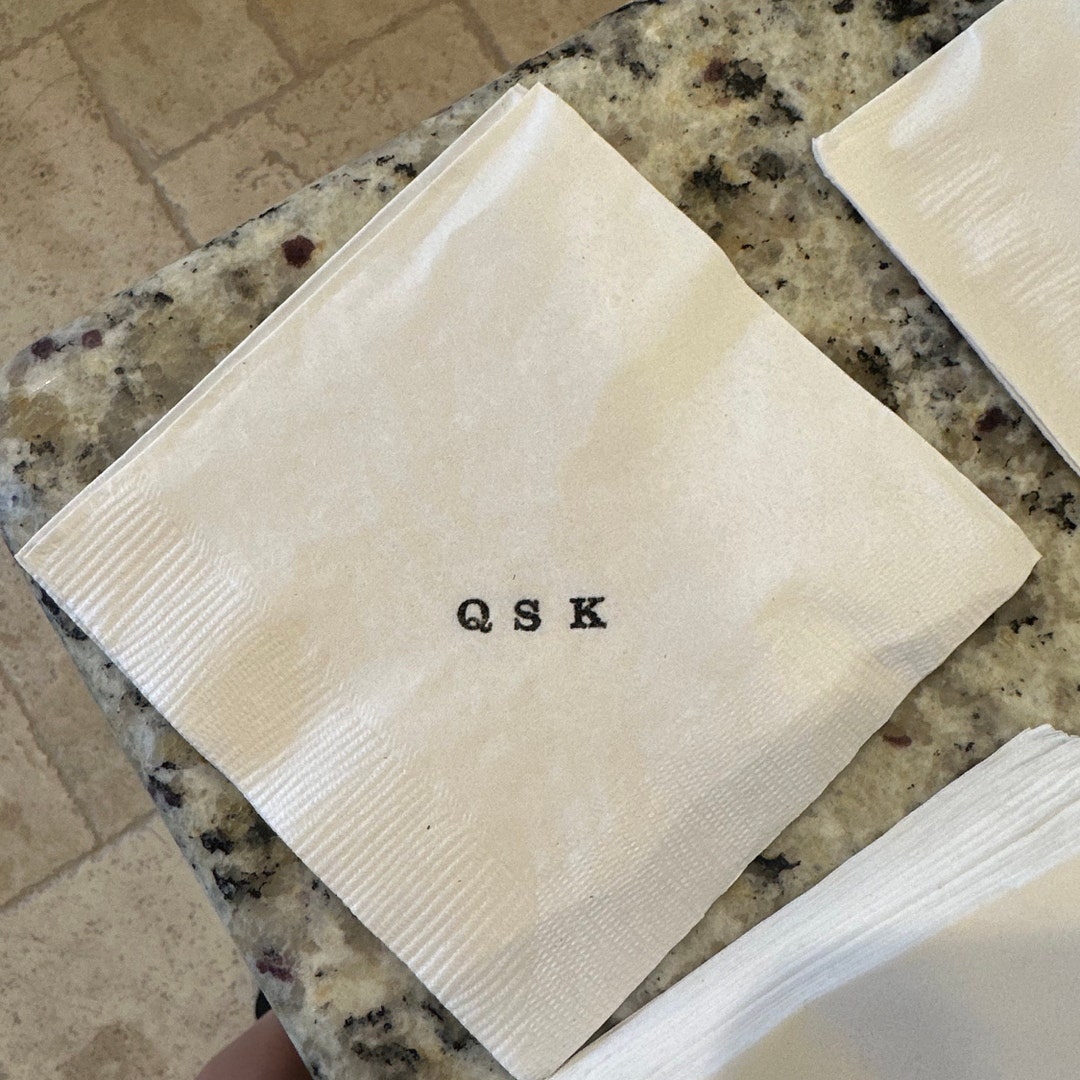 Custom Hand Embossed Napkins, Monogrammed Napkins, Baby Shower Napkins ...