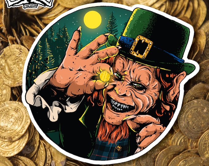 Leprechaun Vinyl Sticker (horror Sticker Pot of Gold Saint Patrick's ...