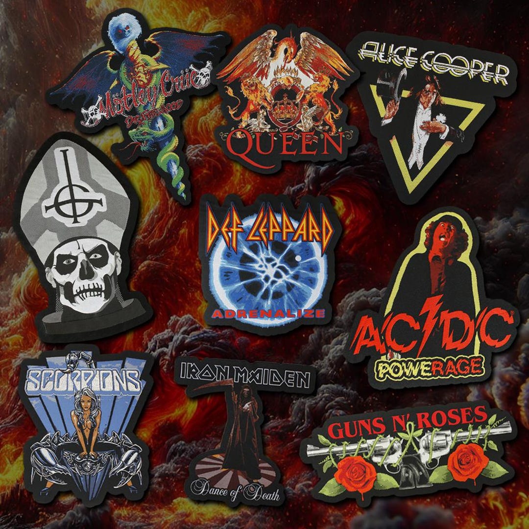 Oversized Official Woven Patches – Heavy Metal & Classic Rock Icons - Etsy