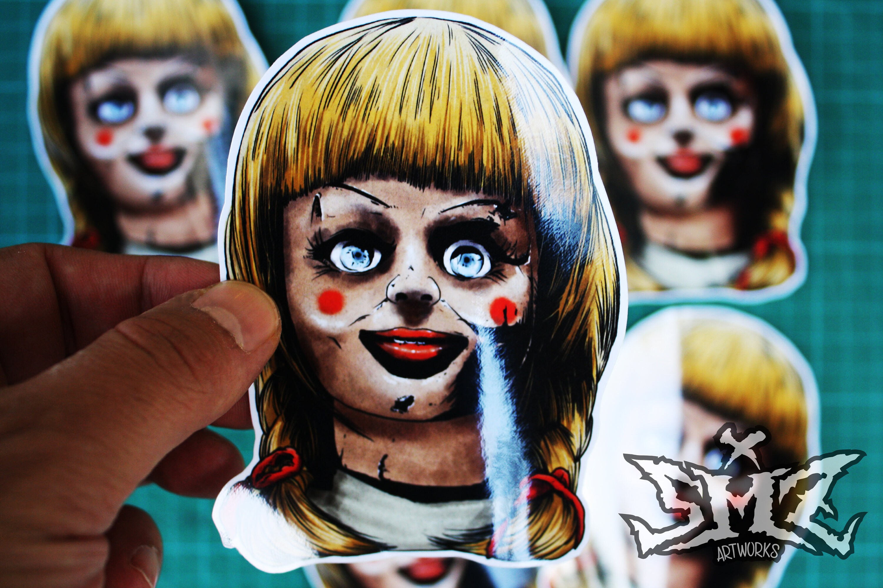 Haunted Doll Vinyl Sticker | Etsy