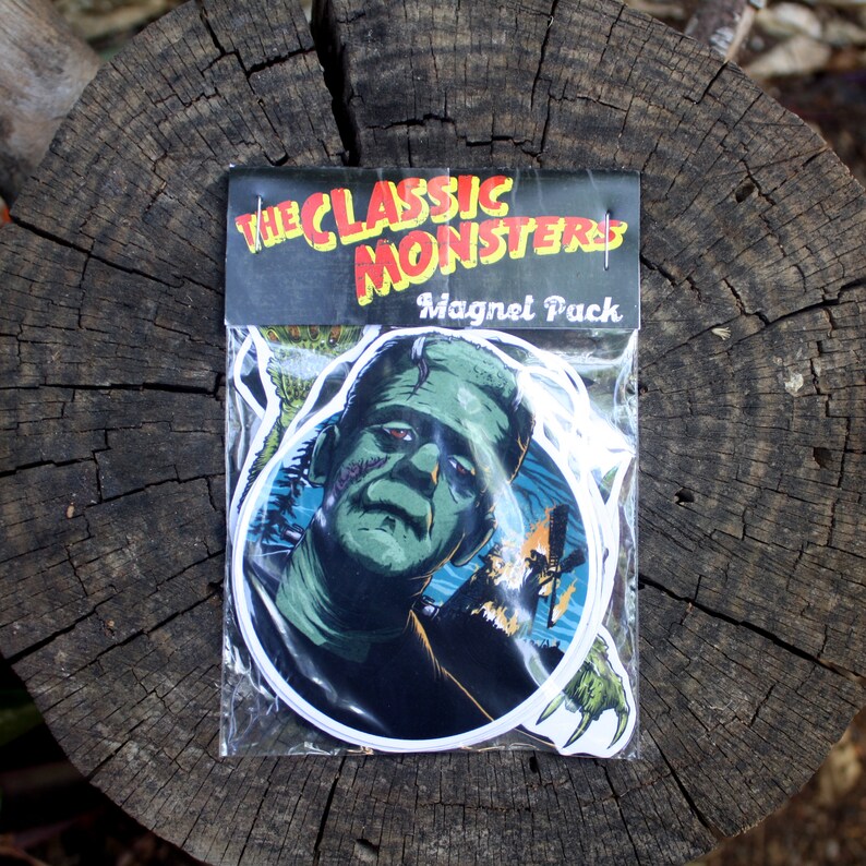 Classic Monsters Fridge Magnet Pack - Etsy