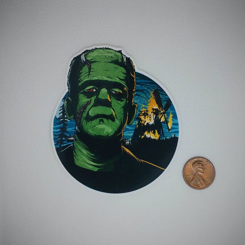 Frankenstein Vinyl Sticker - Etsy Israel