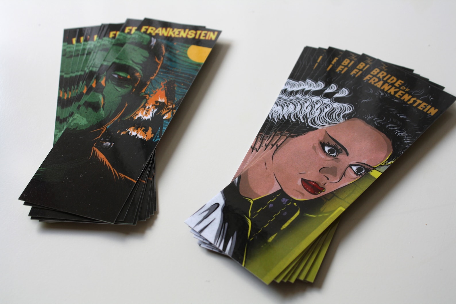 Frankenstein and Bride of Frankenstein Bookmark - Etsy