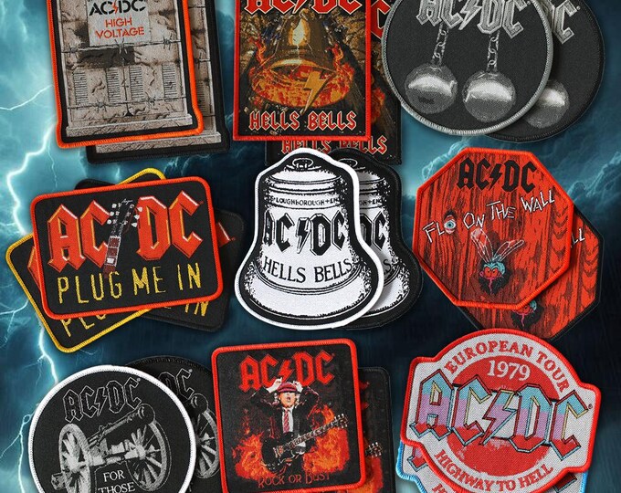 AC/DC ACDC Embroidered Sew-on Patch | Australian Rock & Roll Hard Blues Rock Heavy Metal Music ...