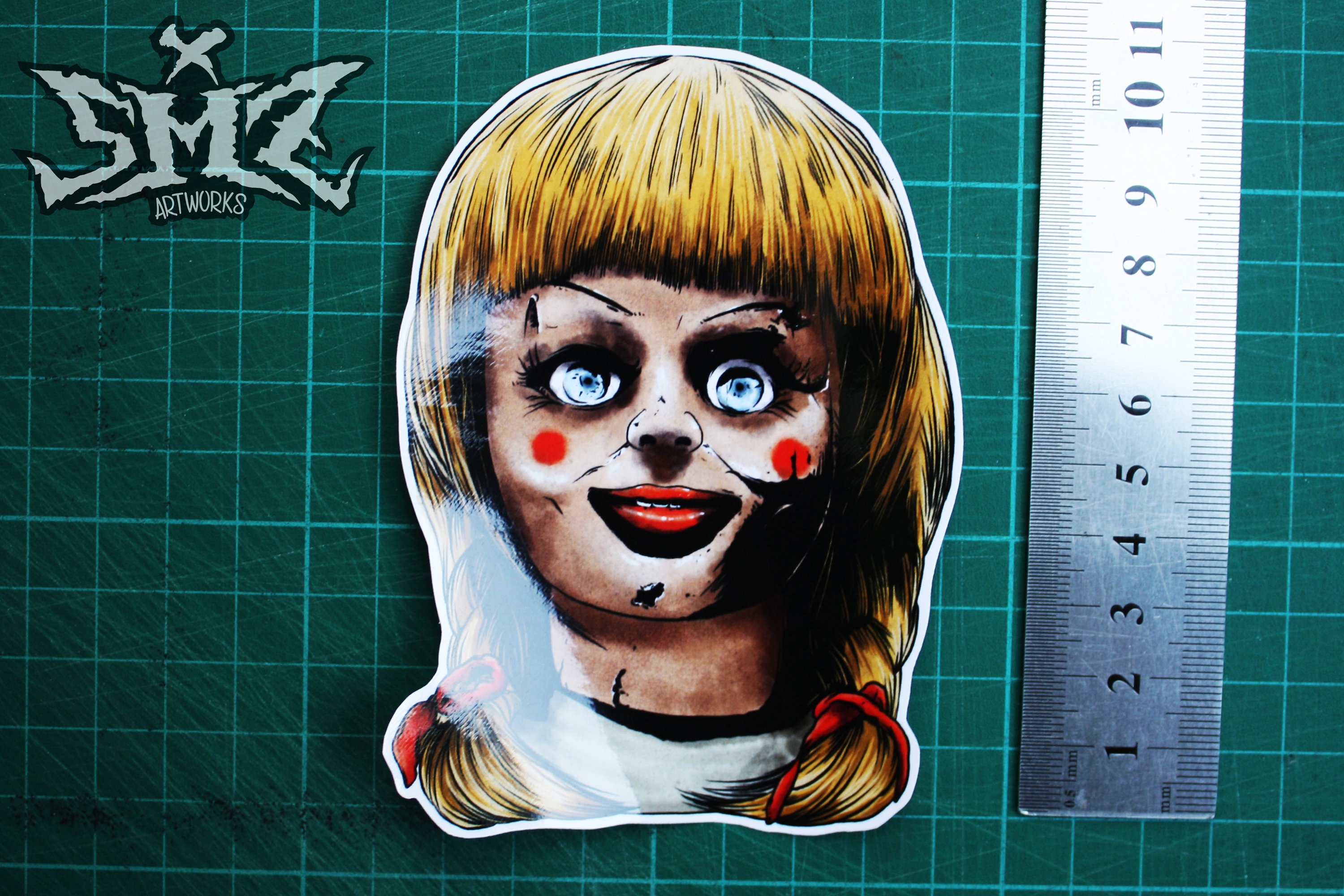 Haunted Doll Vinyl Sticker - Etsy