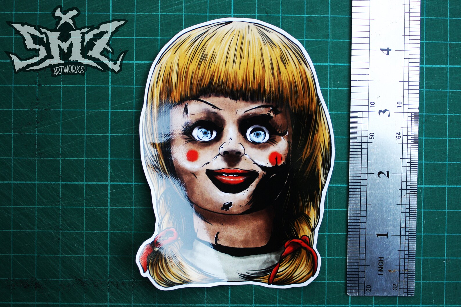 Haunted Doll Vinyl Sticker - Etsy