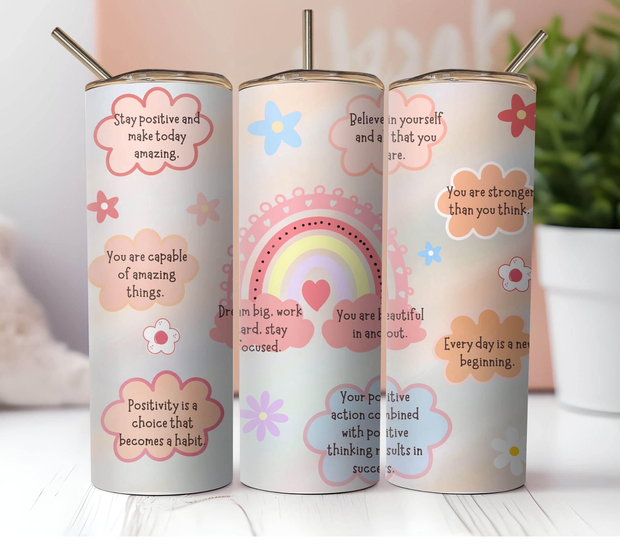 Motivational Extreme Daily Reminders 20 Oz Glass Tumbler, Daily ...