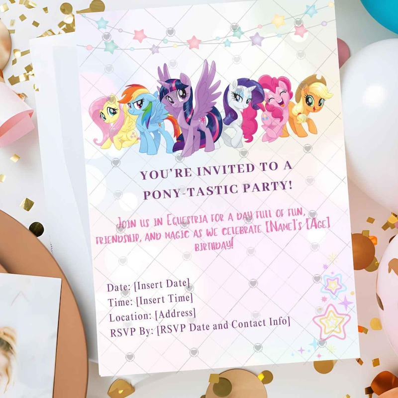 My Little Pony Invitation - Etsy
