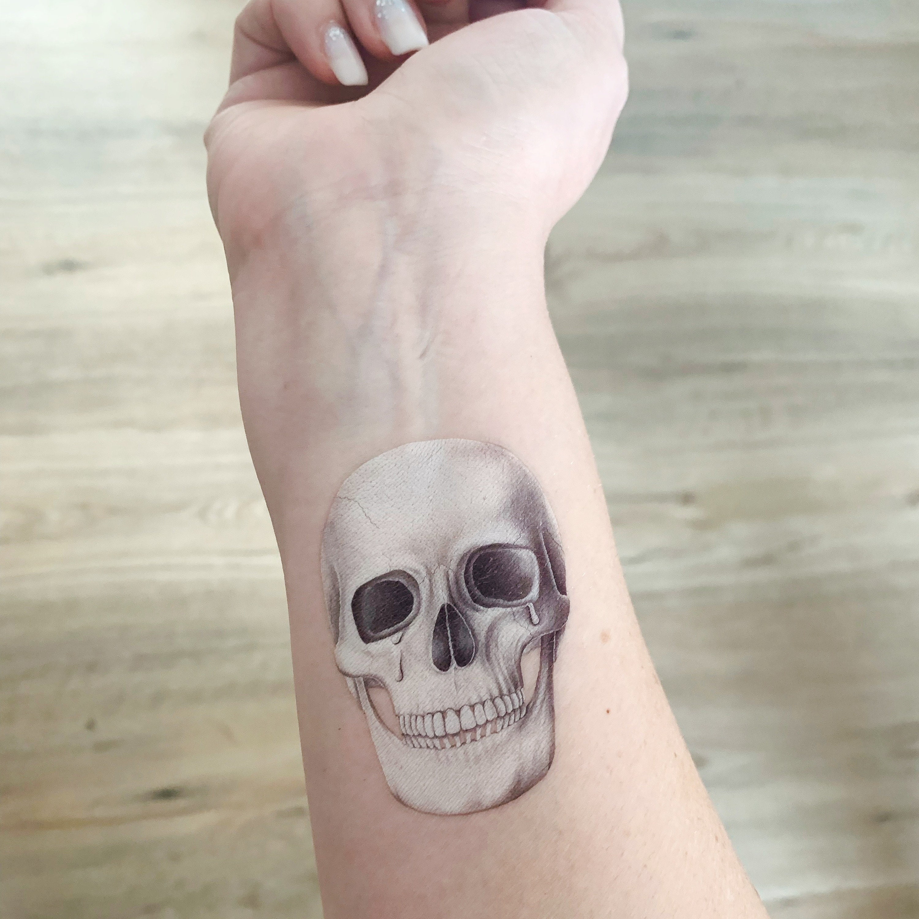 Temporary Tattoos Skull & Tears - Etsy