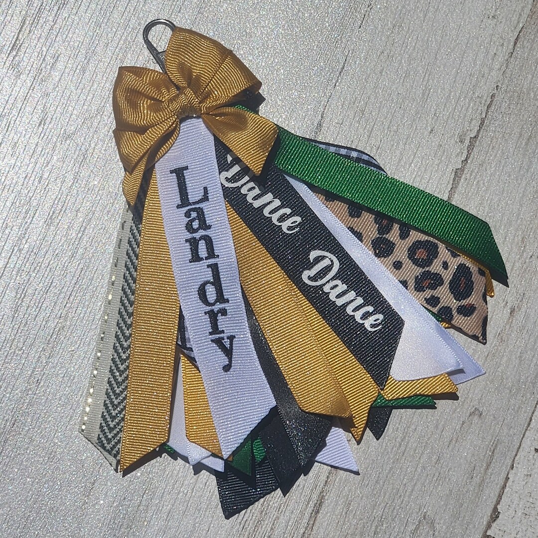 Dance Ribbon Zipper Pull Name Tags, Dance Bag Tag Customized ...