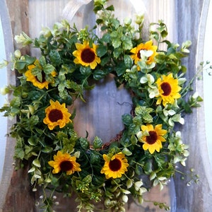 Small Wreath, Mini Wreath, Farmhouse Wreath, Kitchen Wreath, Cabinet ...