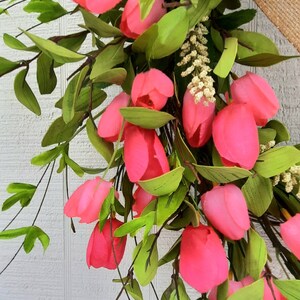 Spring Tulip Door Wreath, Mother's Day Wreath, Easter Tulip Wreath - Etsy