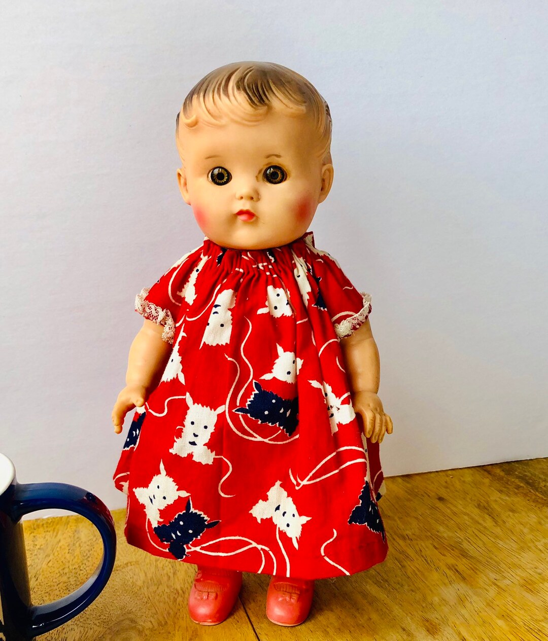 Sun Rubber Company Baby Doll Vintage Scotty Dog Dress 1956 Pink - Etsy