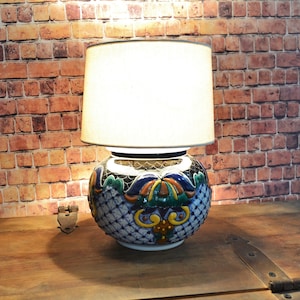 Beautiful Ceramic Table Lamp, Mexican Decoration Ginger Jar Lamp With ...