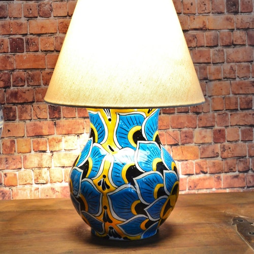 Beautiful Ceramic Table Lamp Mexican Decoration Ginger Jar - Etsy
