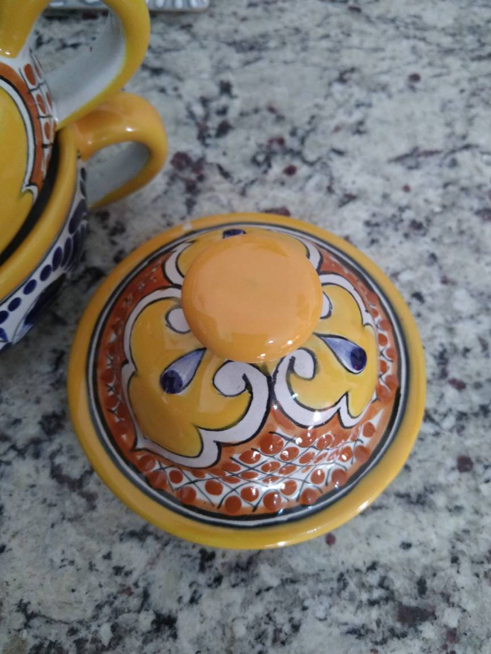 Talavera Stackable Teapot and Cup Vintage teapot for One Tea | Etsy