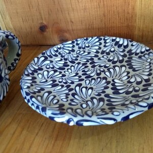 Talavera Coffee Cup and Saucer Set, Mexican Coffee Mug, Talavera Cup ...