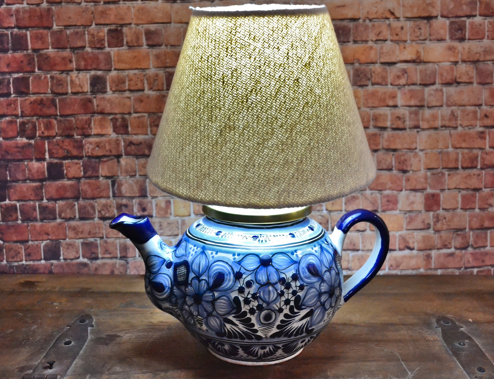 Beautiful Ceramic Table Lamp Mexican Decoration Pitcher Lamp - Etsy