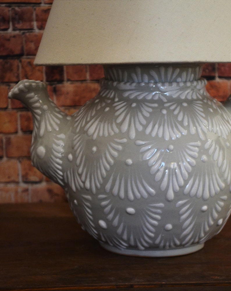 Beautiful ceramic table lamp mexican decoration pitcher lamp | Etsy