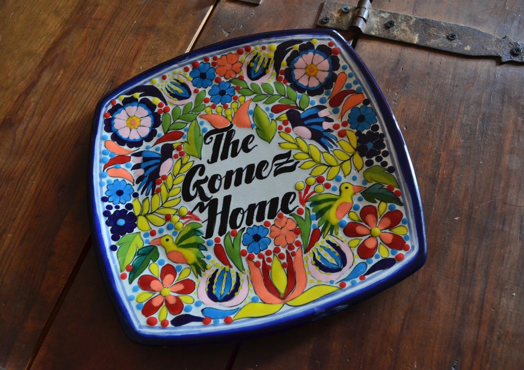 10" Personalized Talavera Tile House Sign, Housewarming Gift ...