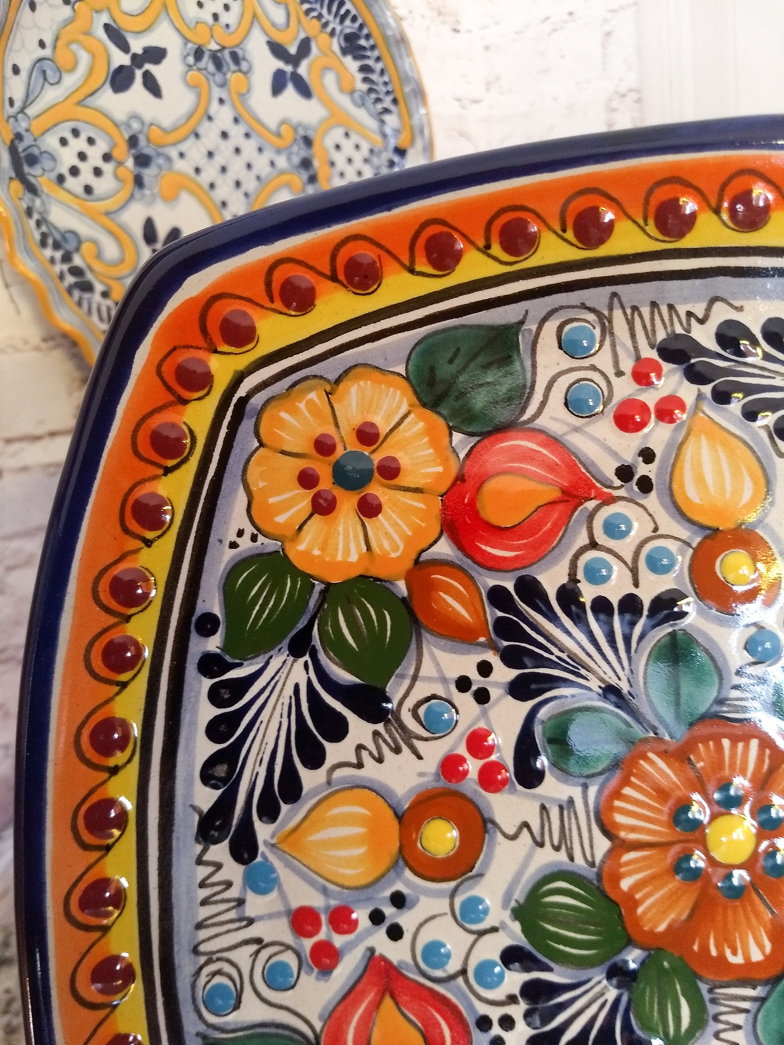 Mexican Talavera Serving Plate Talavera Tiles Talavera Tray - Etsy