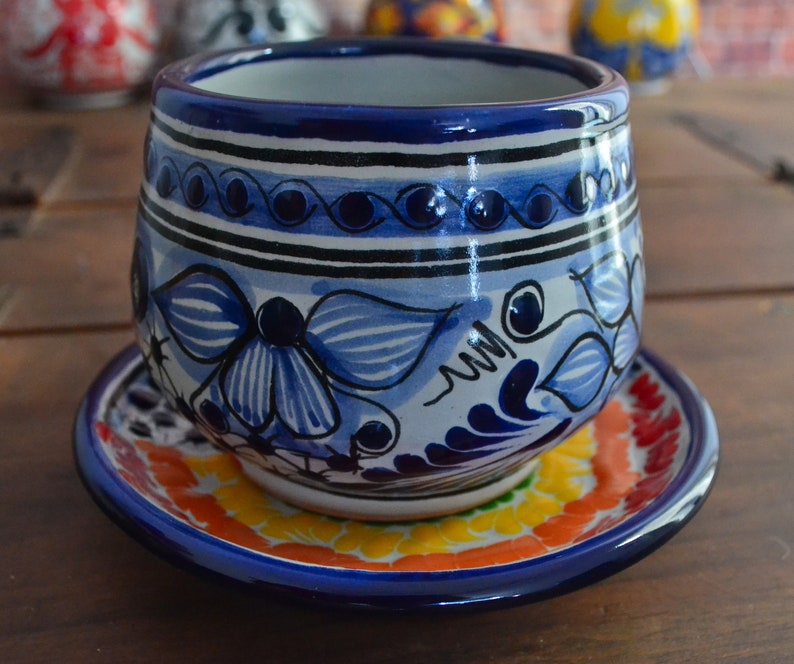Talavera Coffee Cup and Saucer Set Mexican Coffee Mug Pride - Etsy