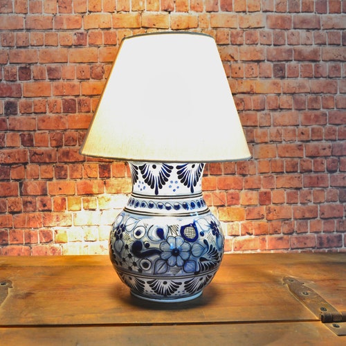 Beautiful Ceramic Table Lamp Mexican Decoration Ginger Jar - Etsy