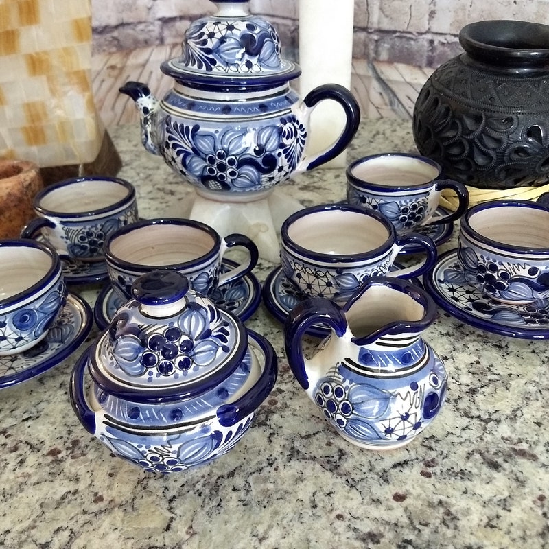 Talavera Pottery Tea Pot - Etsy