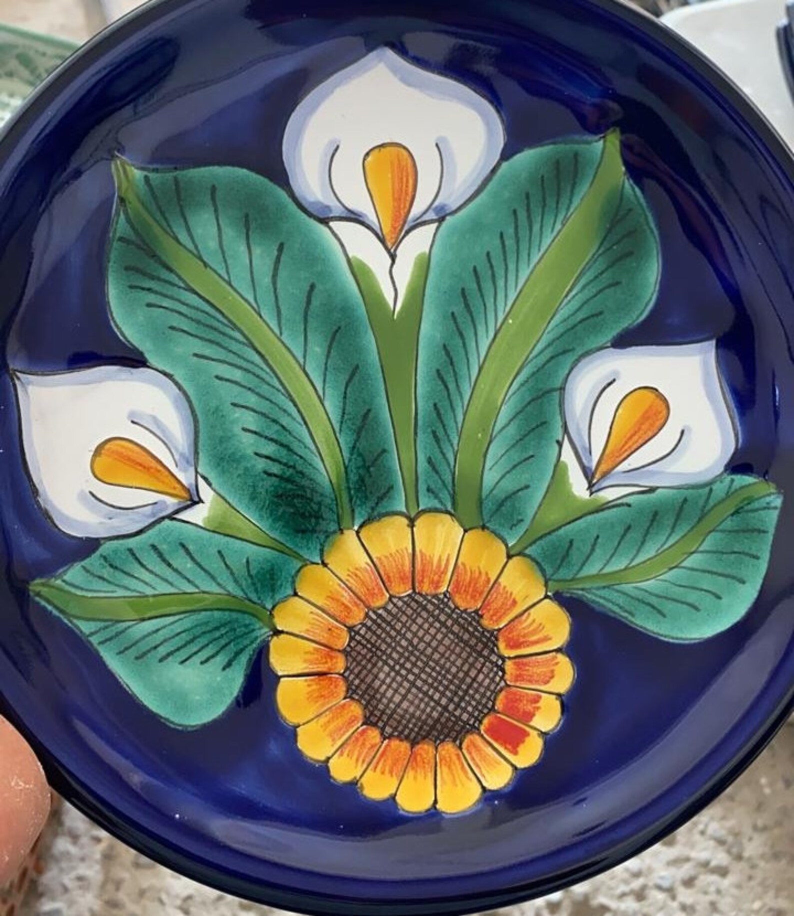 5 Pieces Talavera Dish Set, Ceramic Dinnerware Set, Talavera Dish Set ...