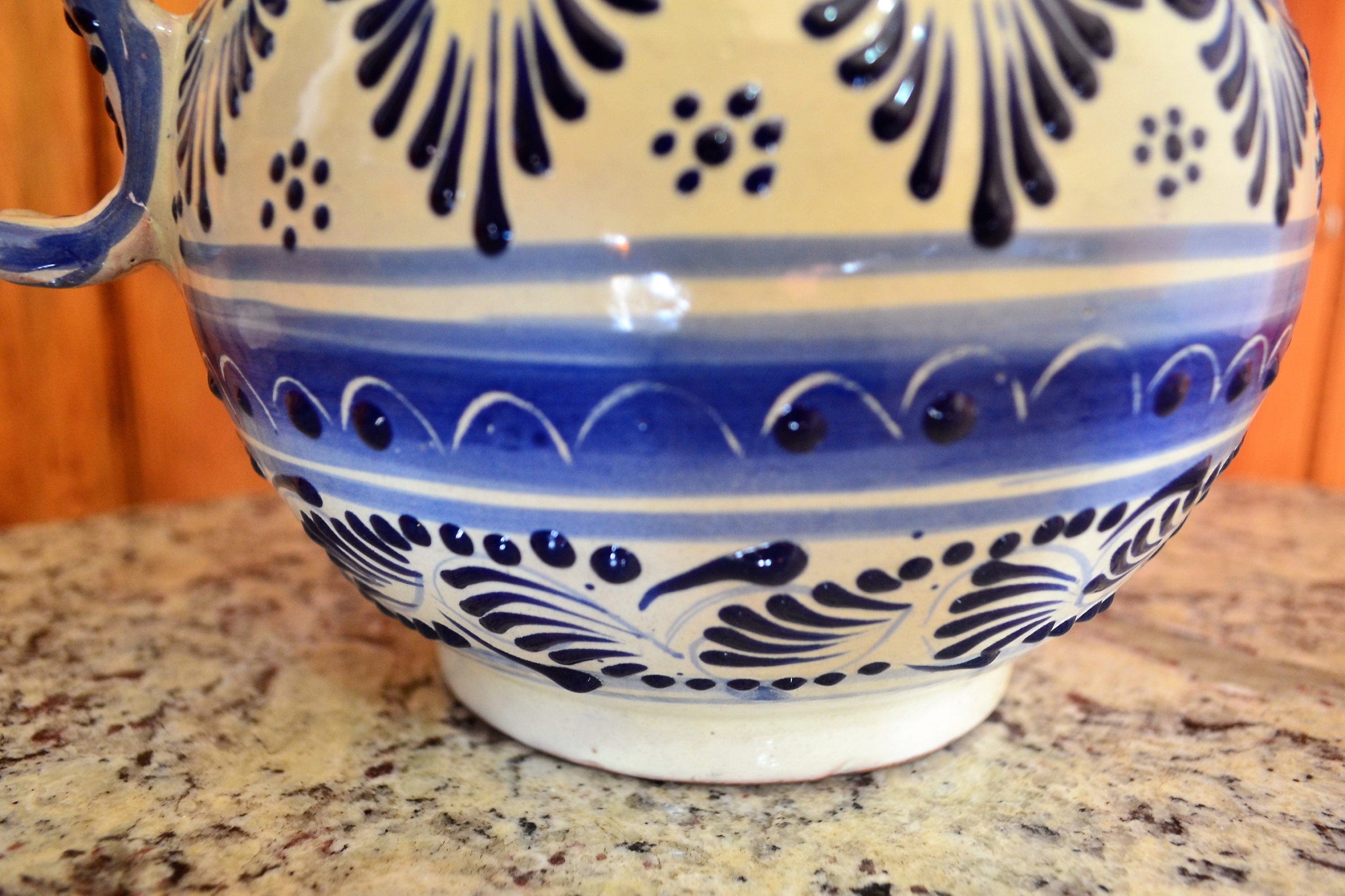 10 Tall Modern Mexican Talavera Pitcher Flower Vase | Etsy