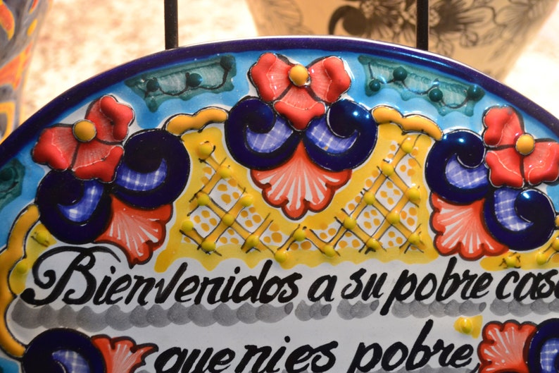 Upgrated Shipping Personalized Talavera Tile House Sign, Housewarming ...