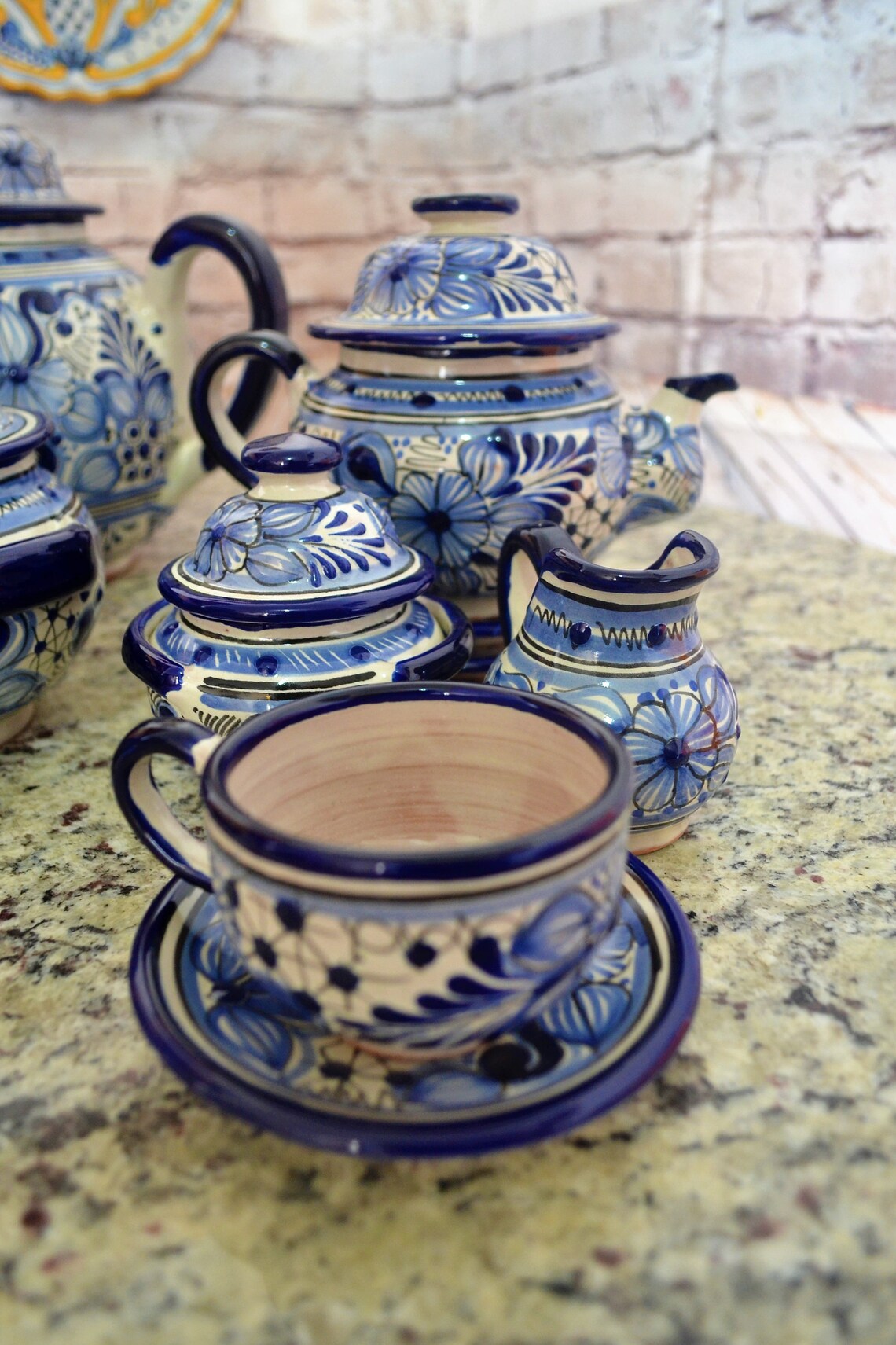 Mexican Talavera Coffee Set, Mexican Pottery, Tea Pitcher, Mexican ...