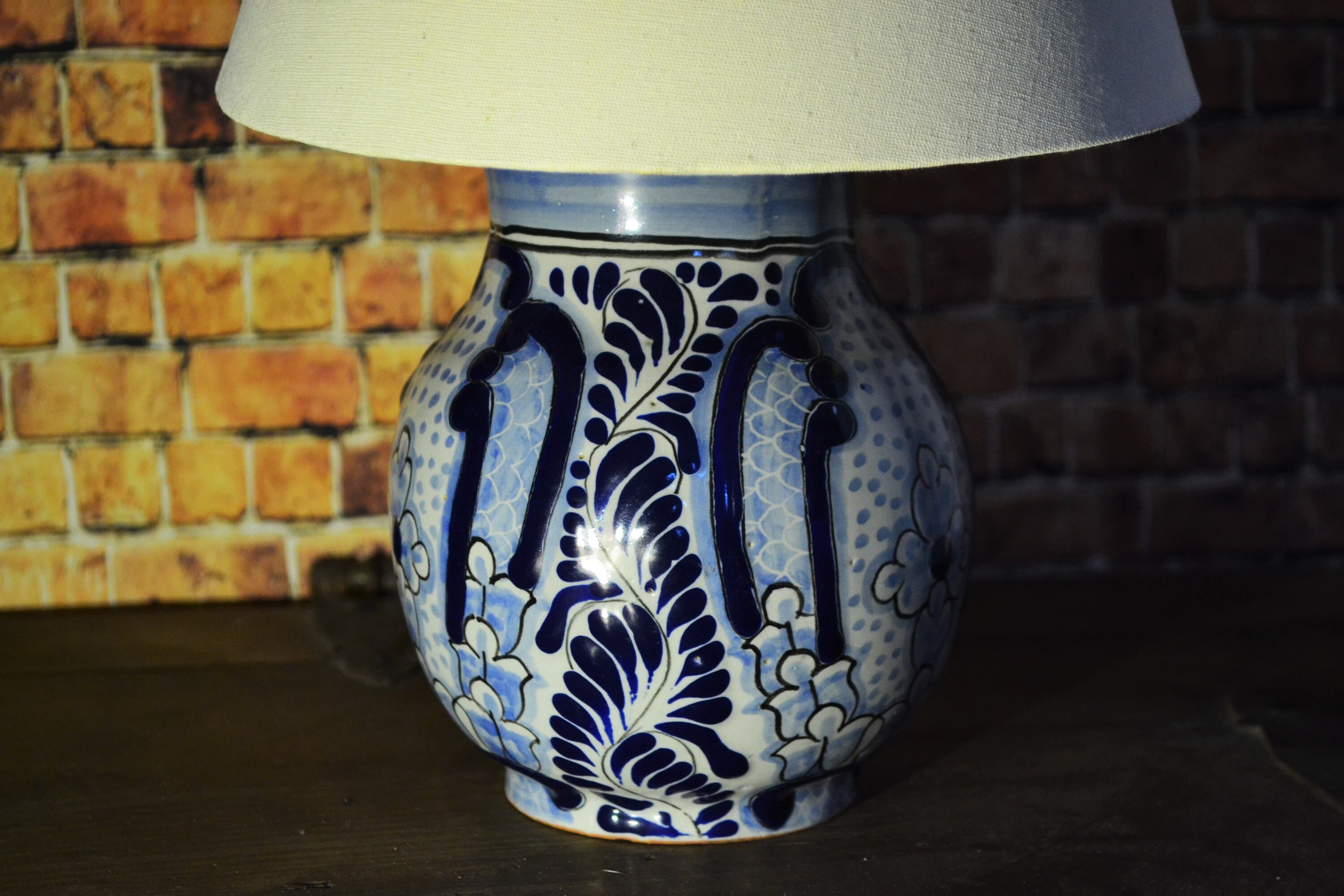 Beautiful Ceramic Table Lamp, Mexican Decoration Ginger Jar Lamp With ...