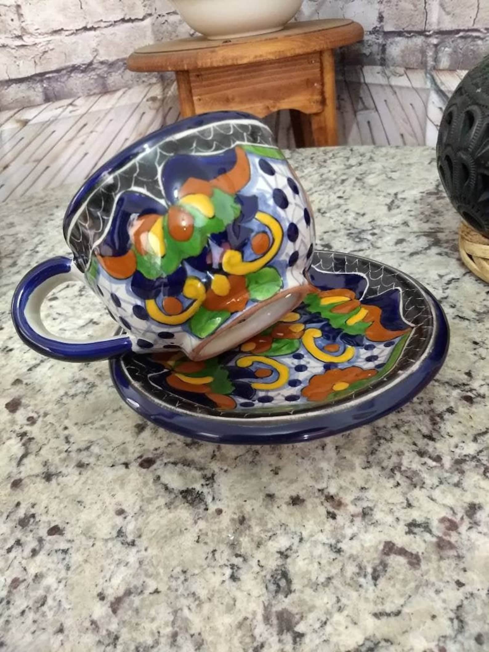 5 Pieces Talavera Dish Set Ceramic Dinnerware Set Talavera - Etsy