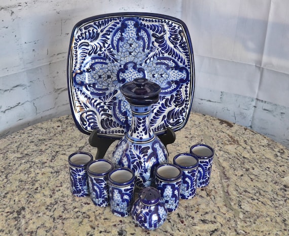 Talavera Tequila Set Tequila Decanter Liqour Decanter Custom | Etsy